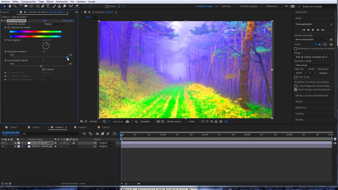 Tema 8 Modos de fusión y corrección de color en After effects - YouTube