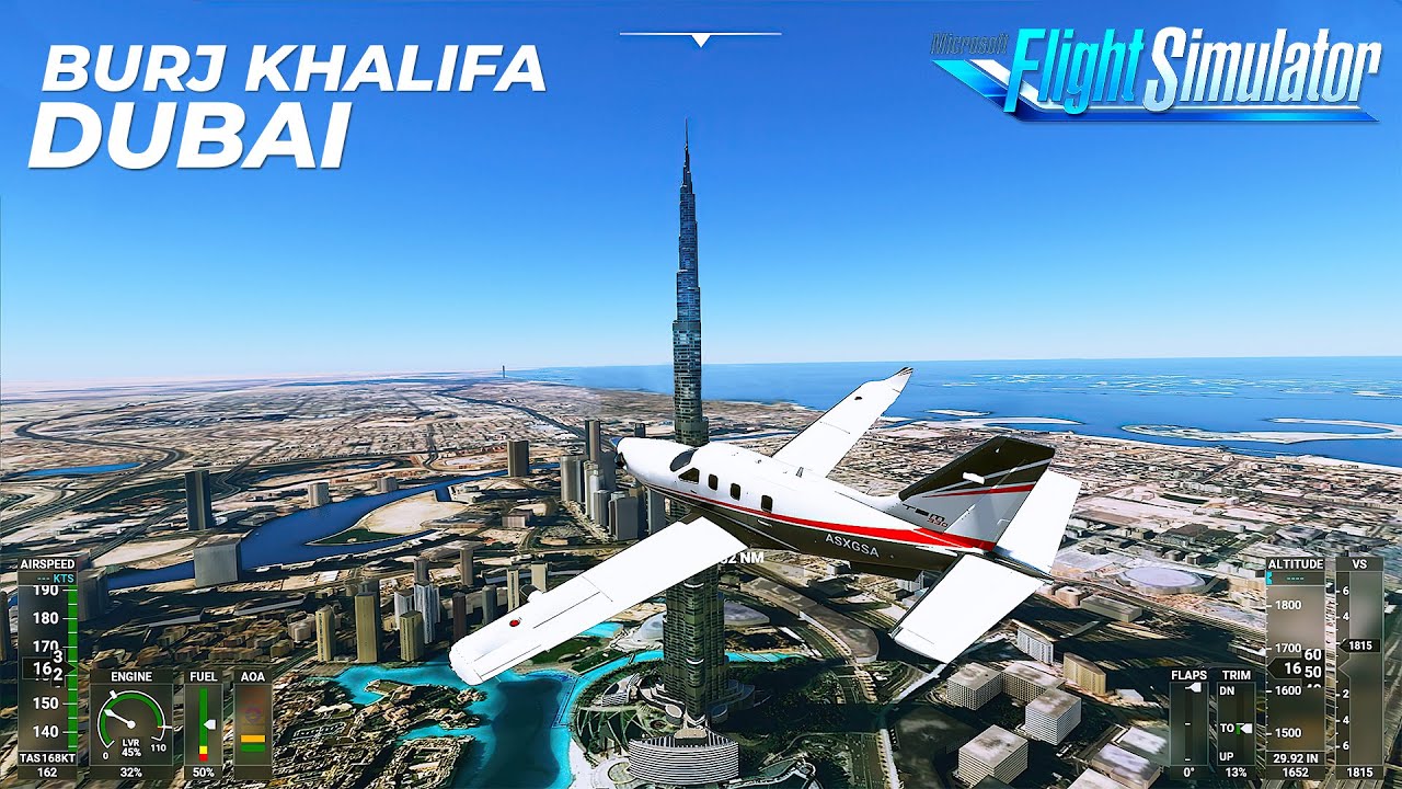 Visiting Burj Khalifa, Dubai | Microsoft Flight Simulator 2020 - YouTube