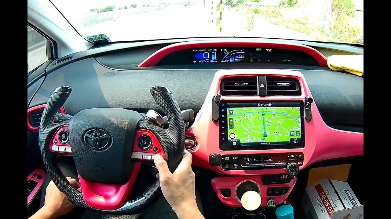 PRIUS PHV 將原廠方向盤按鍵，改成喇叭鍵。超好控制 (要開聲音) - YouTube