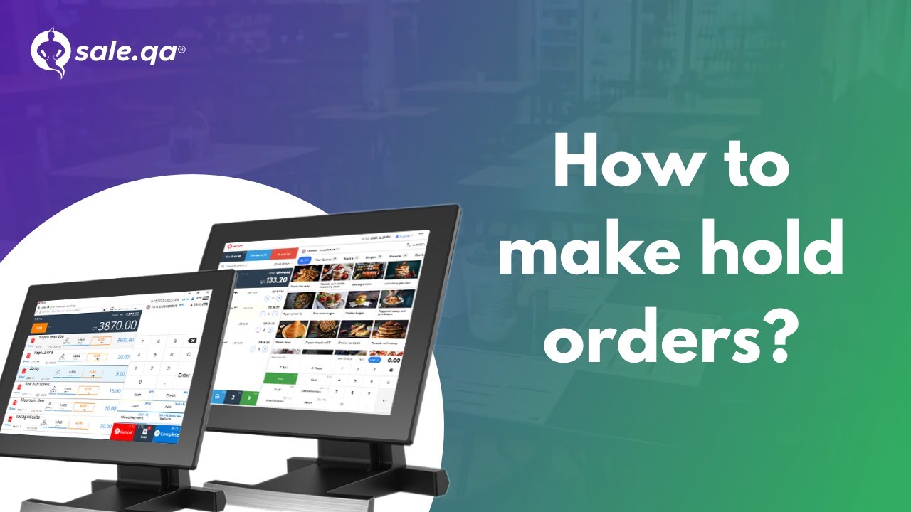 How to make hold orders in qsale windows pos? - YouTube