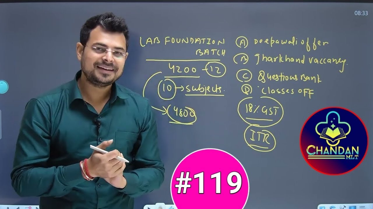LAB TECHNICIAN MCQ'S #119 | lab technician classes | Chandan Mlt sir | Group 5 | RPMC | DRDO ...