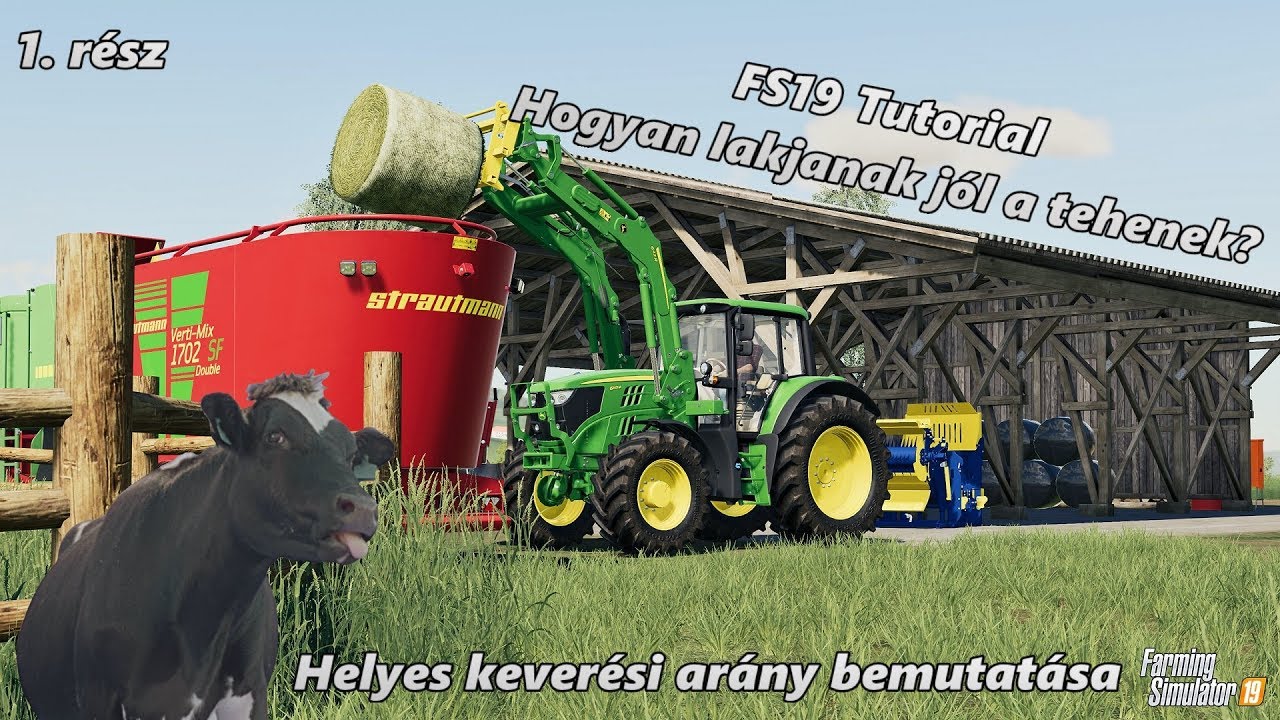 Farming Simulator 19 - Tutorial - Tehenek ellátása - YouTube