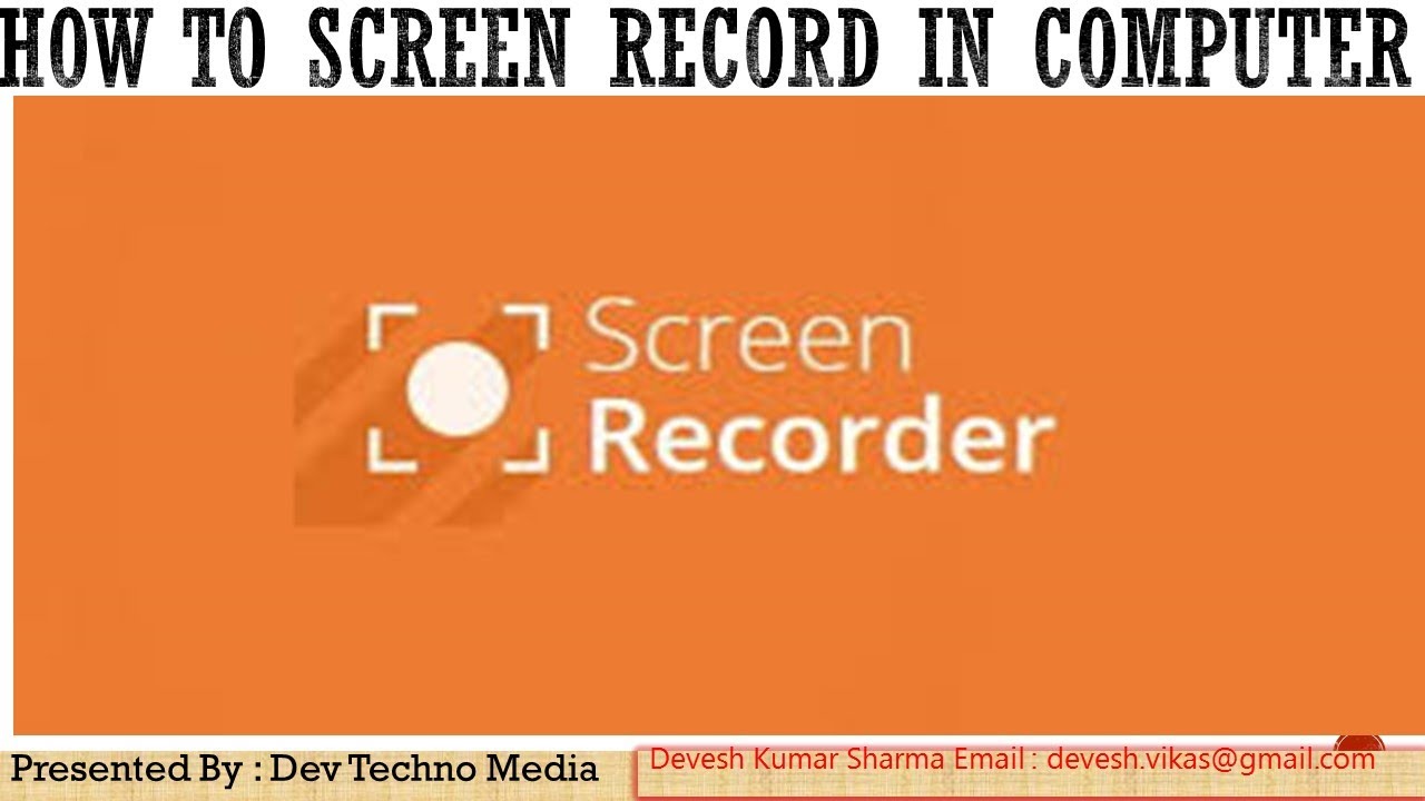 HOW TO COMPUTER SCREEN RECORD - YouTube