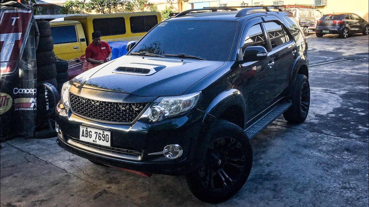 Turboback exhaust system on a 2016 Toyota Fortuner - YouTube