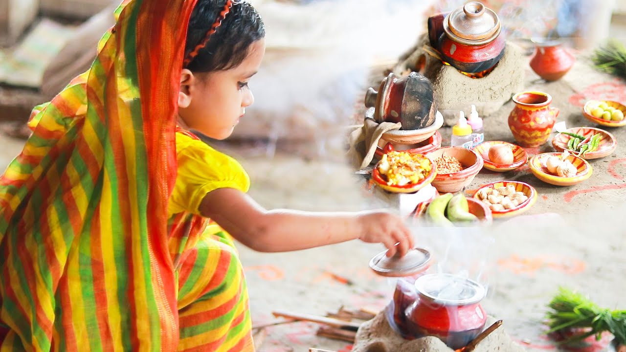 Village Kids Can Cook Everything!! Village Baby Girl Cooking Show ...