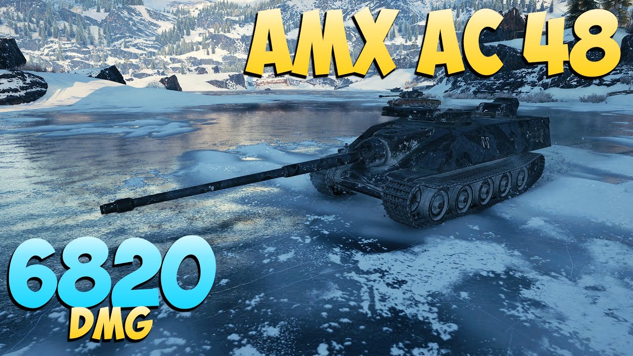 AMX AC 48 - 3 Kills 6.8K DMG - Linear! - World Of Tanks - YouTube