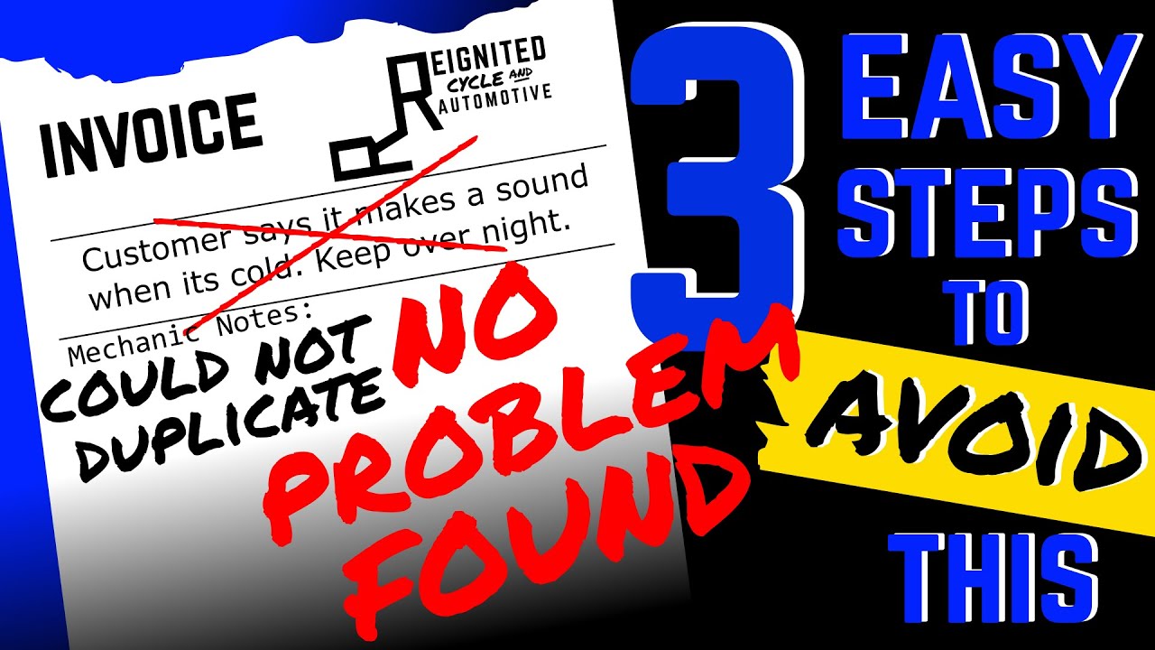 Automotive Repair NO PROBLEM FOUND // 3 Easy Steps to avoid it! - YouTube