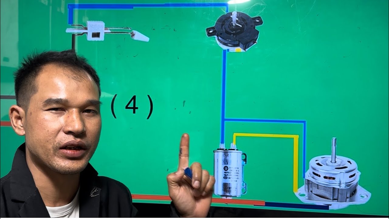 အဝတ်လျော်စက် နစ်ကန် spin timer နဲ့ ဝါယာရိန်ဆင်နည်း - YouTube