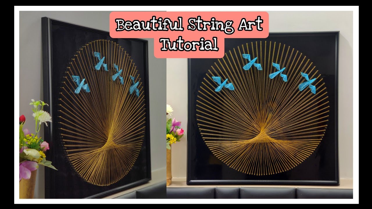 How to make Circular String Artwork #stringarttutorial #stringart - YouTube