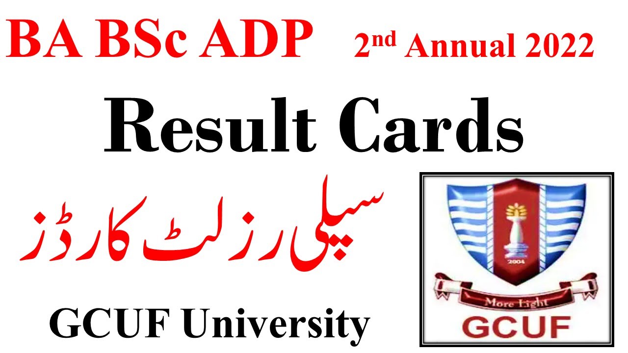 BA BSc ADP 2nd Annual 2022 Result Cards GCUF | BA BSc Result Cards GCUF ...