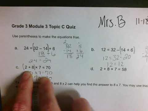 Grade 3 Module 3 Topic Quiz C - YouTube