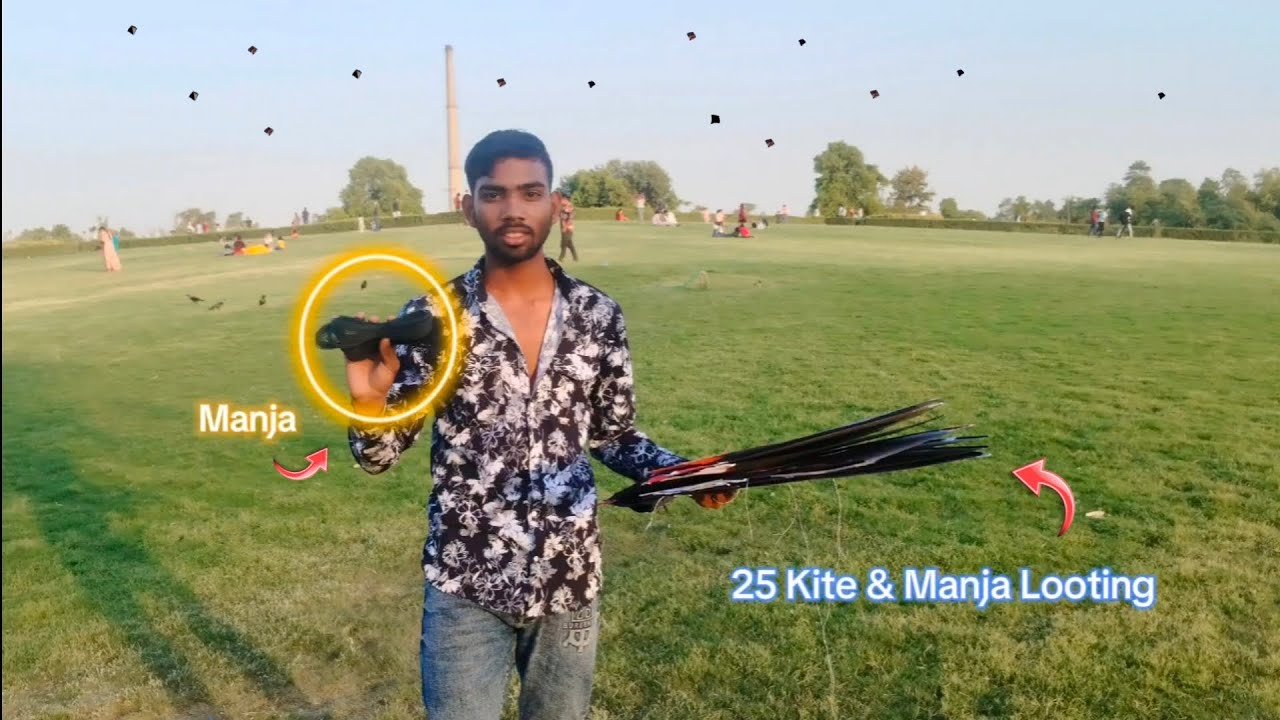 25 Kite & manja Looting Ground 🔥 | kite Flying | kite Fighting | - YouTube