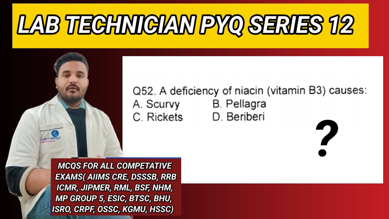 Lab technician/ lab assistant previous year mcqs very helpful for govt exams/ AIIMS CRE, BTSC ...