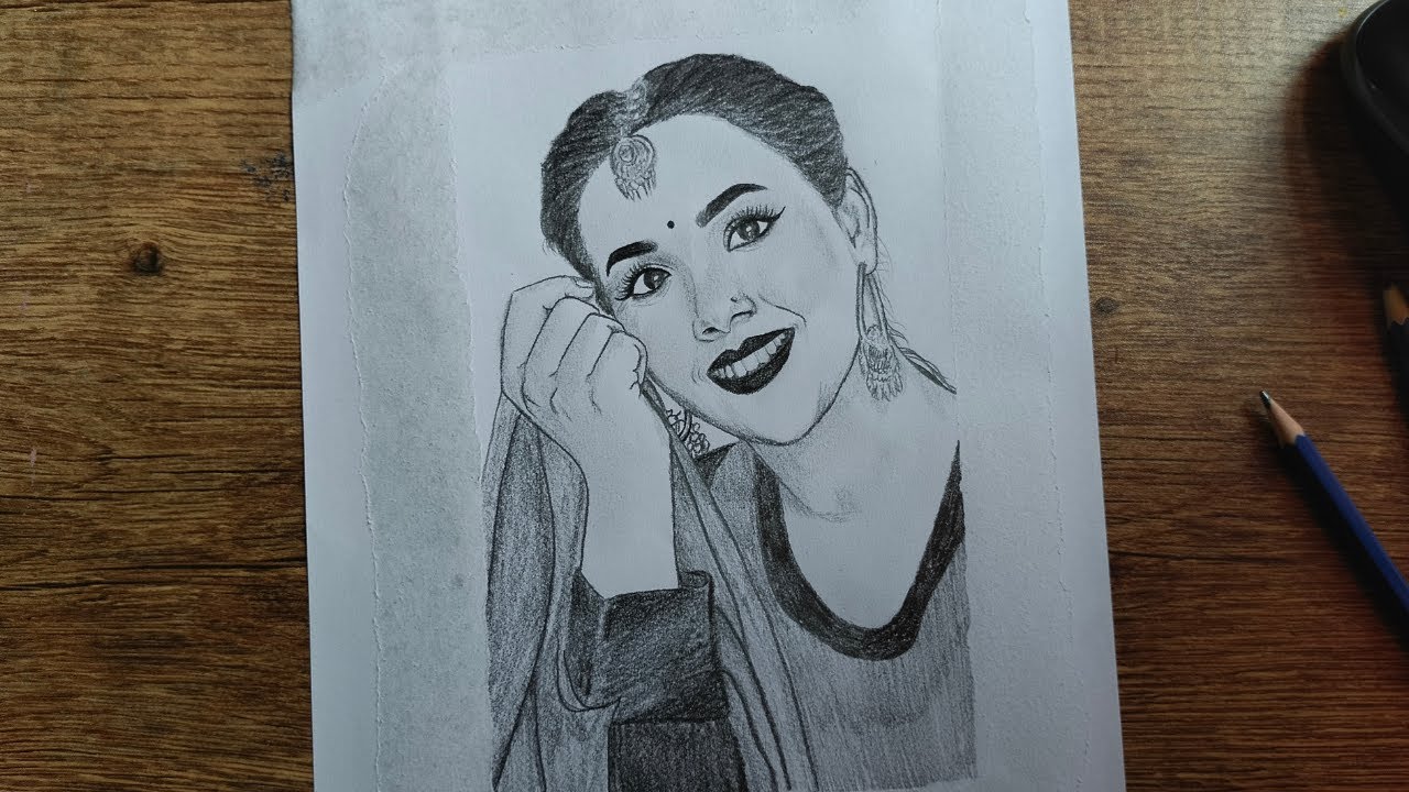 how to draw Sunanda Sharma drawing sketch || pencil drawing || easy ...