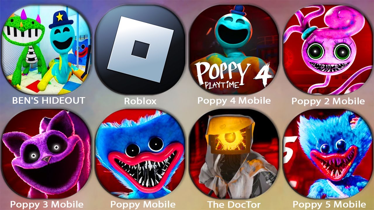 Poppy Playtime Chapter 1 2 3 4 Mobile,Poppy Playtime 5,ROBLOX: DOOEY ...