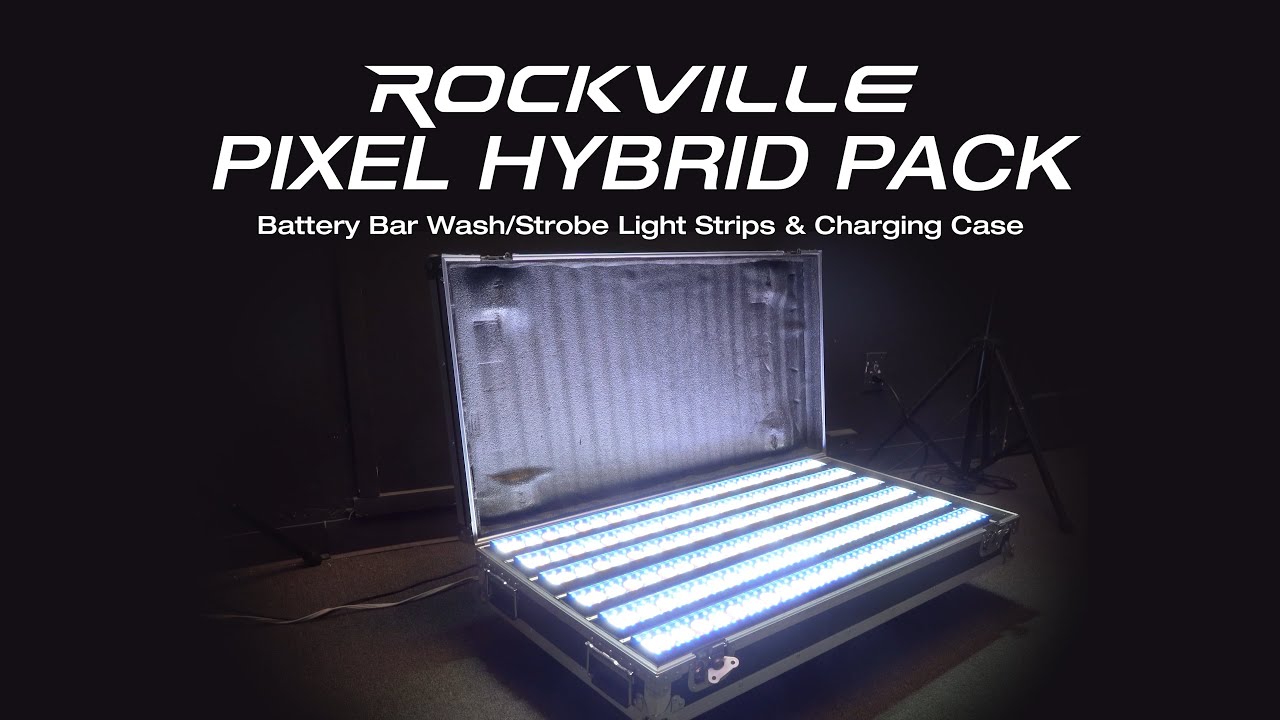 All About Your Rockville PIXEL HYBRID PACK 6 Battery Bar Wash/Strobe ...