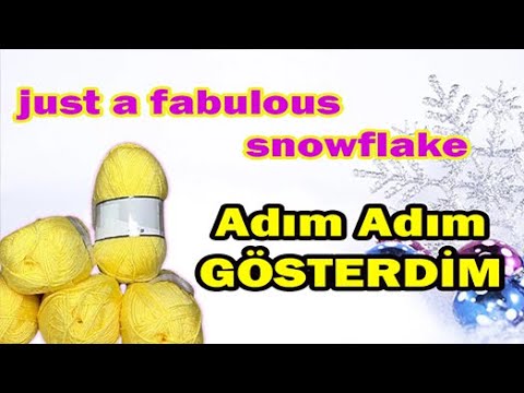 Easy Crochet Christmas Ornaments / Yapımı Kolay Tığ İşi Kar Tanesi / Learn Crochet Snowflake