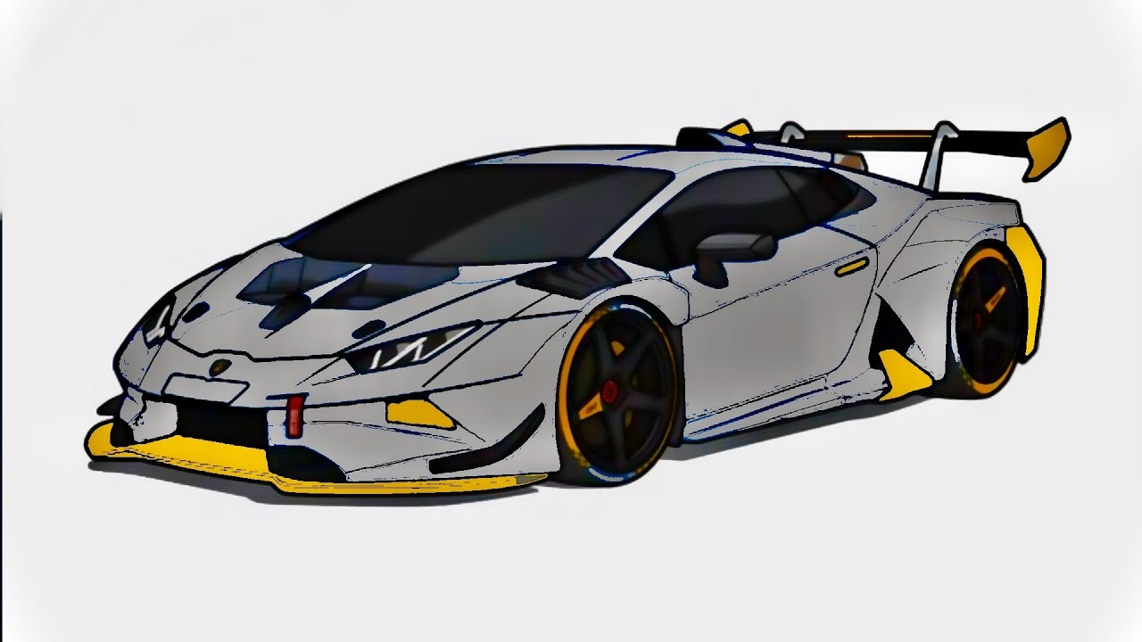 How to Draw a Lamborghini Huracan super evo (Step by Step) - YouTube