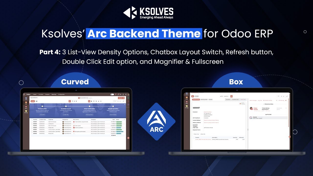 Odoo Arc Backend Theme, Part-4: 3 List-View Density Options, & other features by Ksolves - YouTube