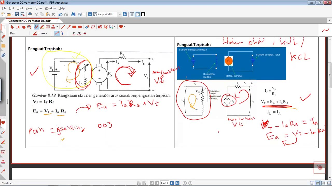 Rangkaian Ekivalensi Generator DC dan Motor DC - YouTube