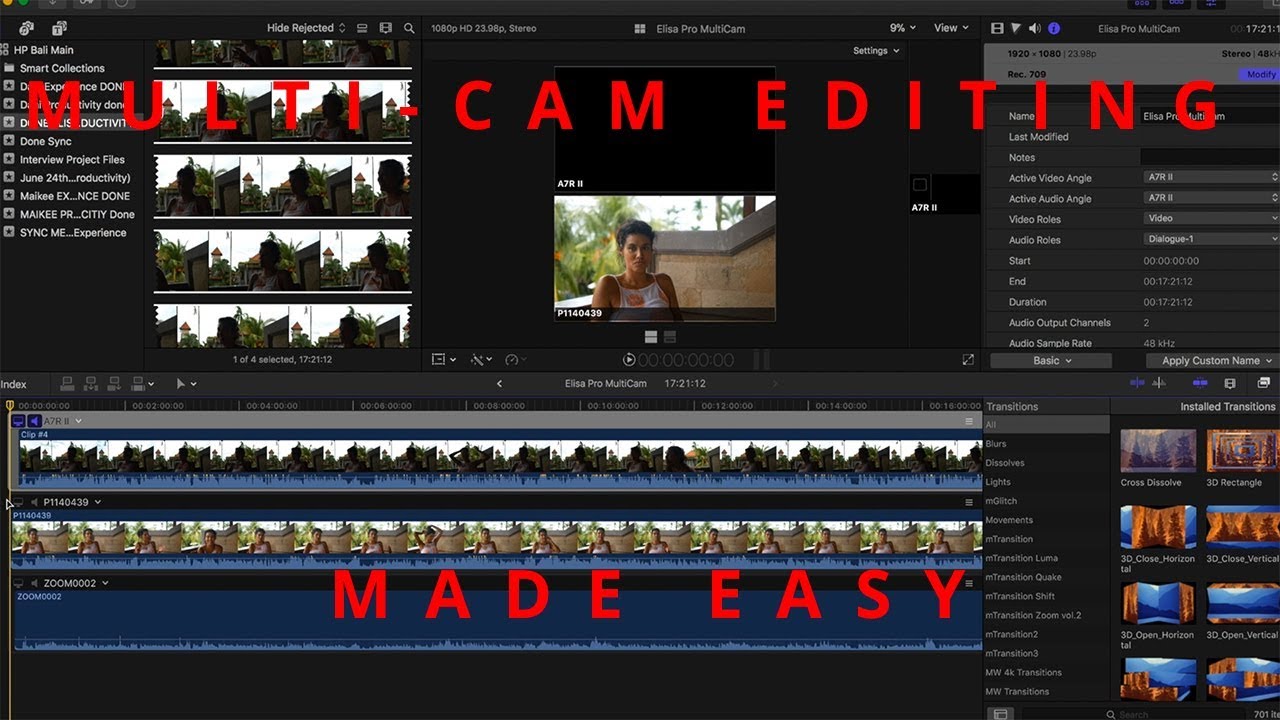 Multi Cam Editing Made Simple FINAL CUT PRO - YouTube