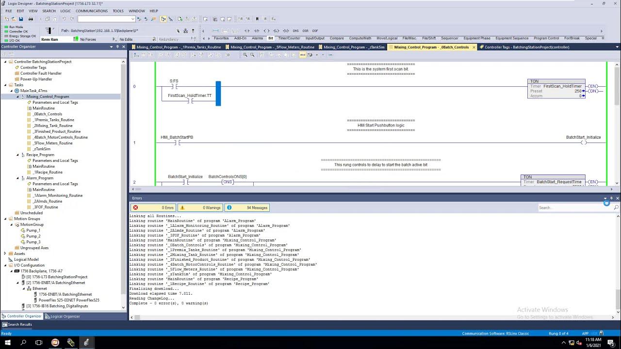 PLC Programming a First Scan Bit In Studio 5000 Version 32 | Batching PLC Day 27 - YouTube