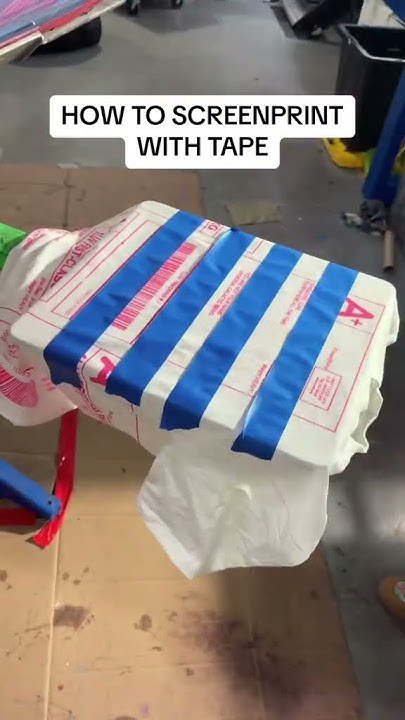 How To Screenprint with Tape - YouTube