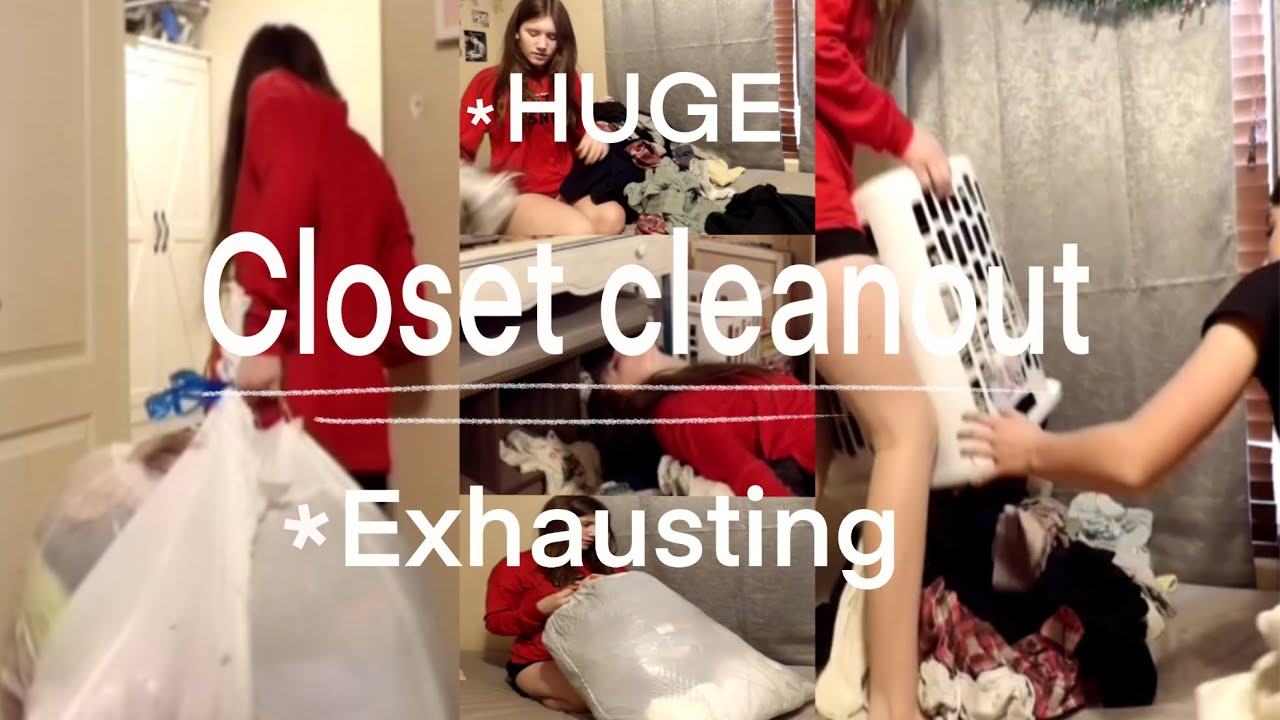Becoming a CLEAN GIRL 🫧🎀🎧💕- HUGE closet clean out - *room makeover pt.3 ...