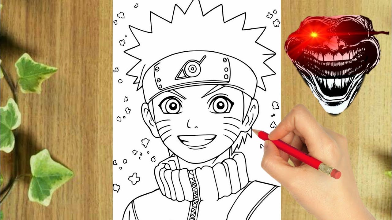 Easy Naruto art | How to draw Naruto uzumaki with just a pencil step-by ...