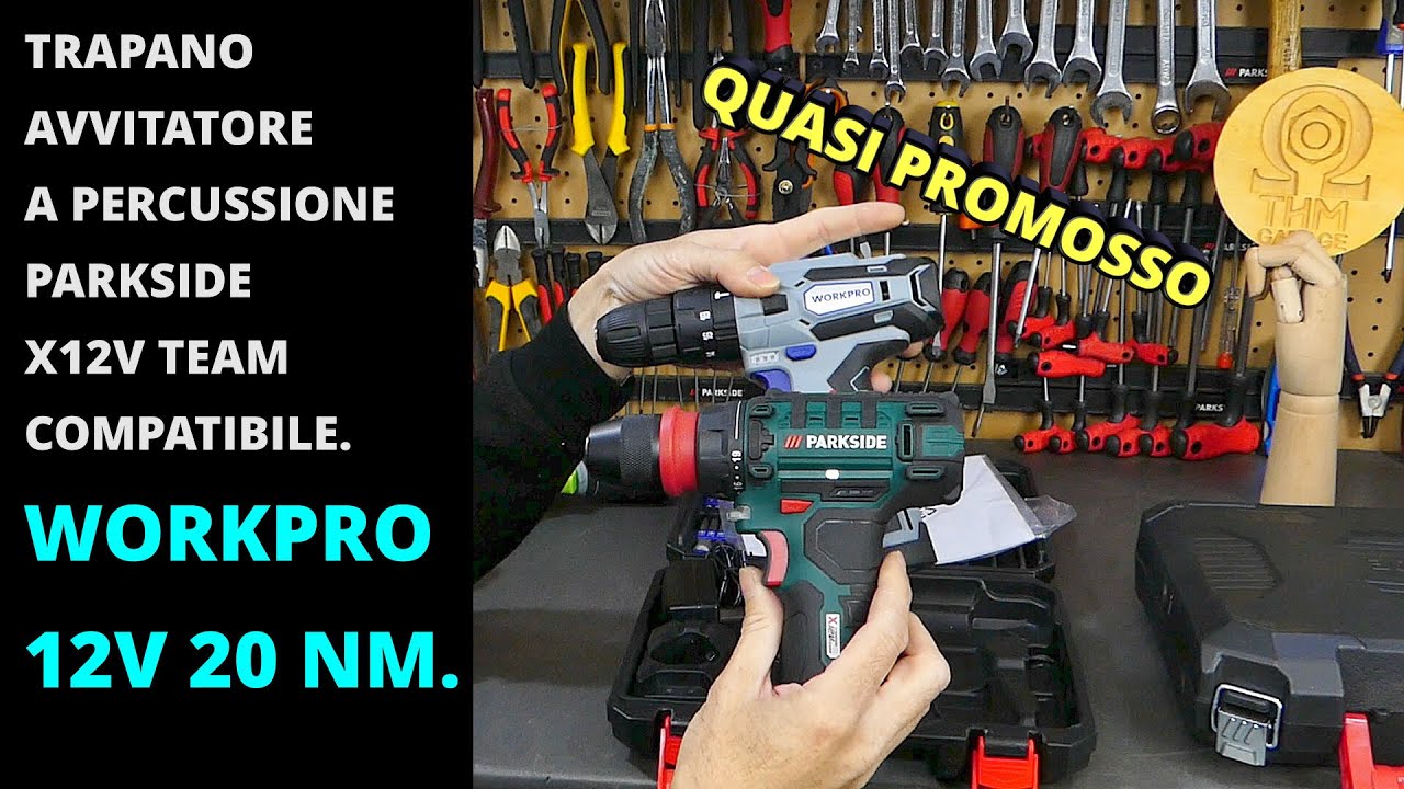 Trapano avvitatore a percussione Parkside X12V Team Compatibile ...