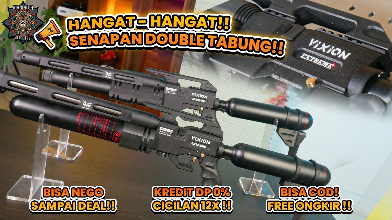 2 TABUNG DALAM 1 SENAPAN!! PCP TERBARU VIXION EXTREME DOUBLE TABUNG ...