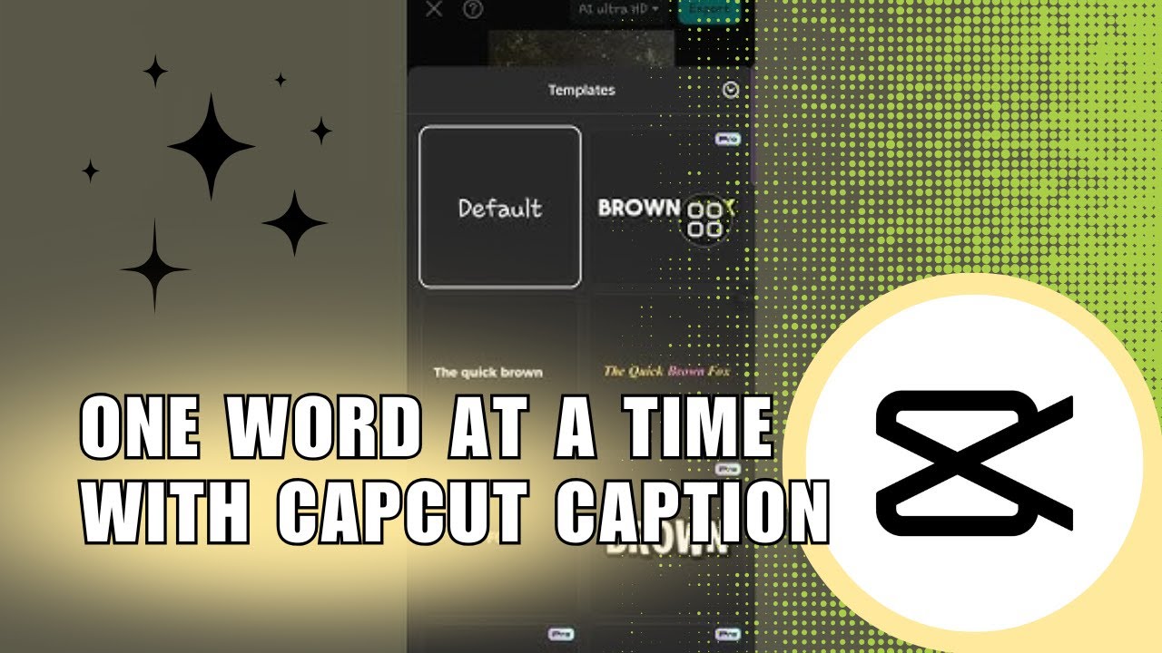 👍 SIMPLE: How to Create Pop-up Captions: One Word at a Time with CAPCUT ...