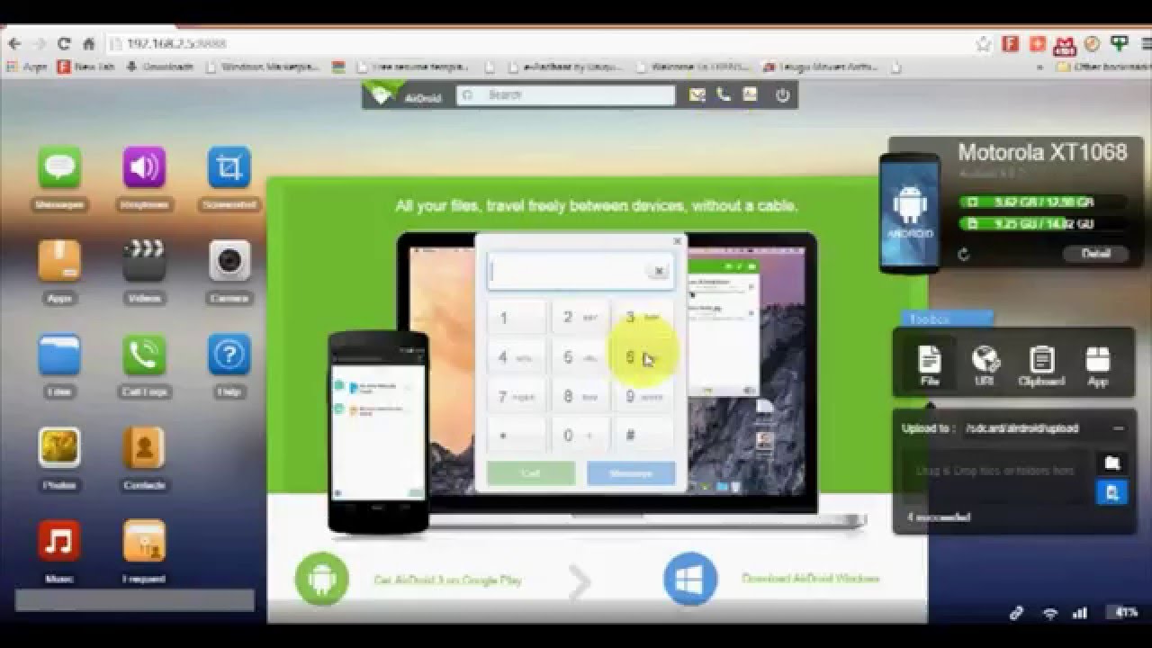Manage your Android phone wirelessly using web browser with AirDroid ...