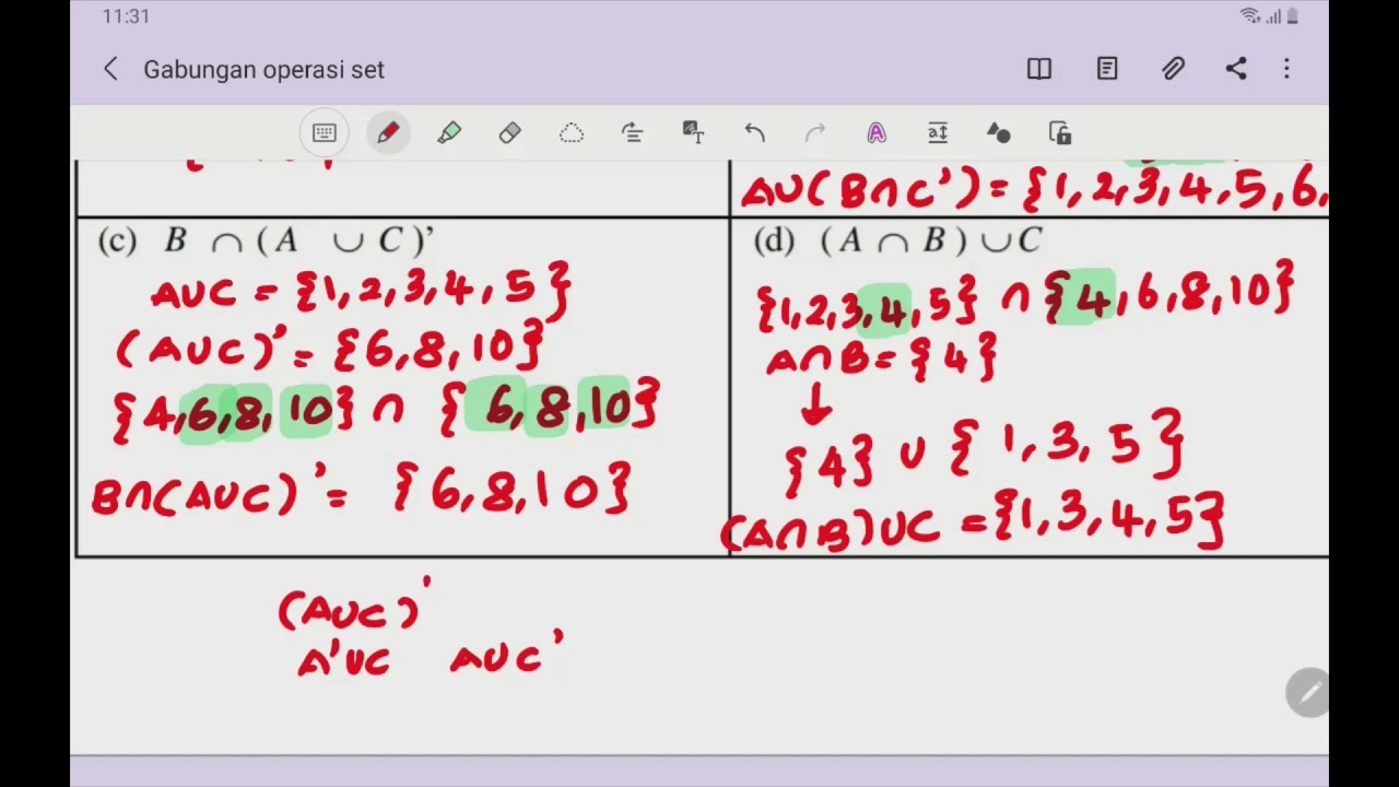 GABUNGAN OPERASI SET: LATIHAN 16 - YouTube