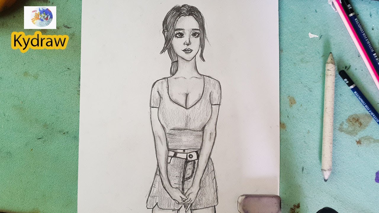 how to draw a sexy girl with sexy style for beginner easy to draw - YouTube
