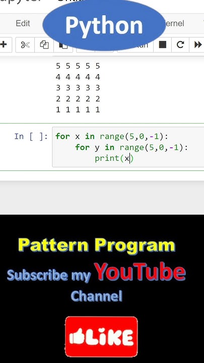 Python Pattern Program #pythonpattern #pythonprogramming - YouTube