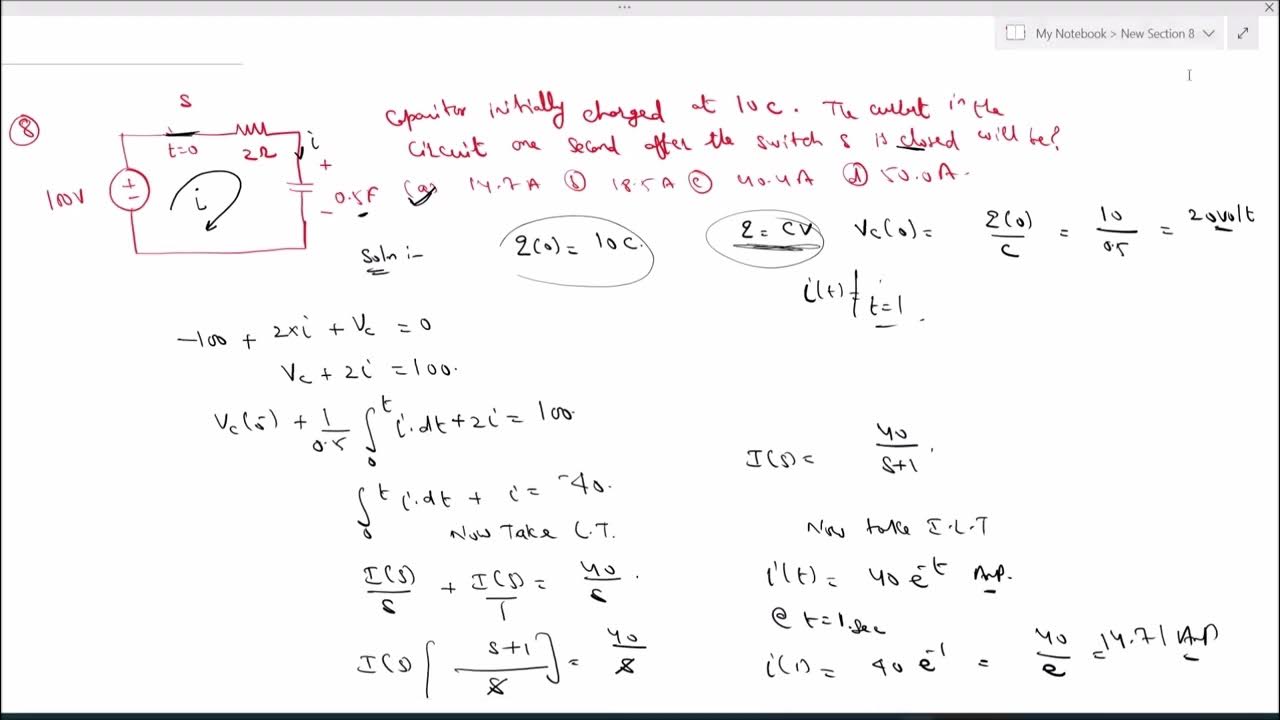 Lec-36(b) Questiond based on Transient analysis - YouTube