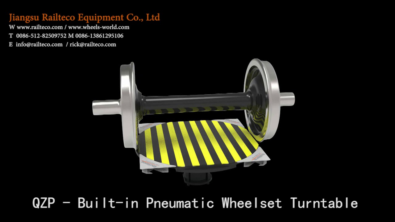 Railteco Equipment QZP Built in Pneumatic Wheelset Turntable - YouTube