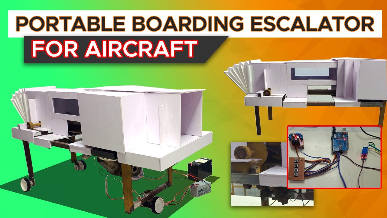 Portable Boarding Escalator for Aircraft - YouTube