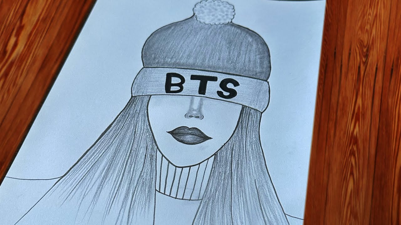 Beautiful girl drawing easy step by step || How to draw a cute girl ...