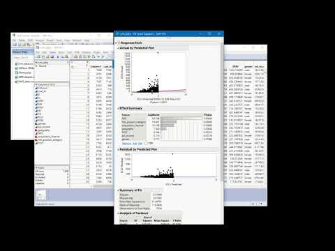 Add actual and residual by predicted and change x-axis range in JMP 15 ...