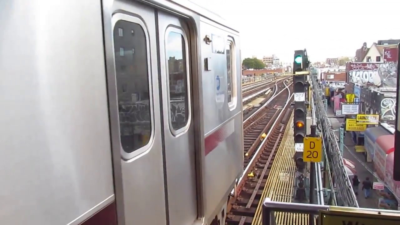 NYC Subway 7 Express Train Diverges at 74th St Station - YouTube