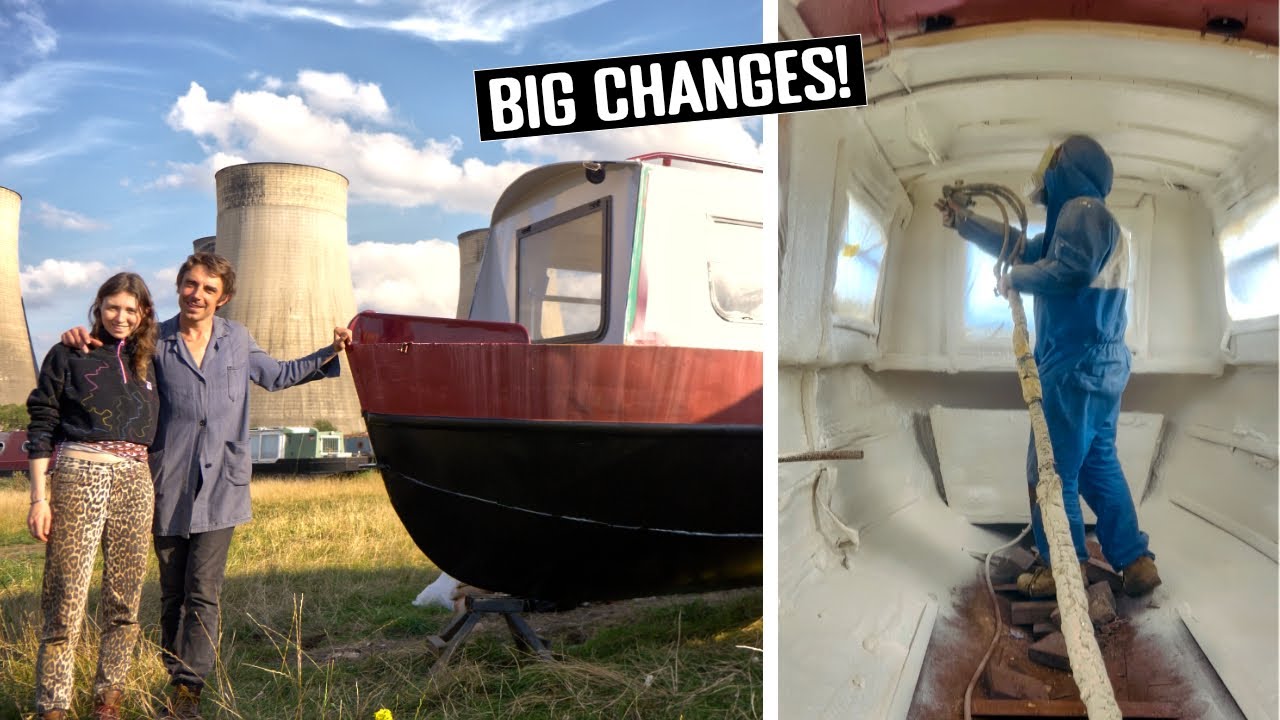 TINY OFF GRID NARROWBOAT PROJECT : DIY 2pack Hull Blacking And Spray ...