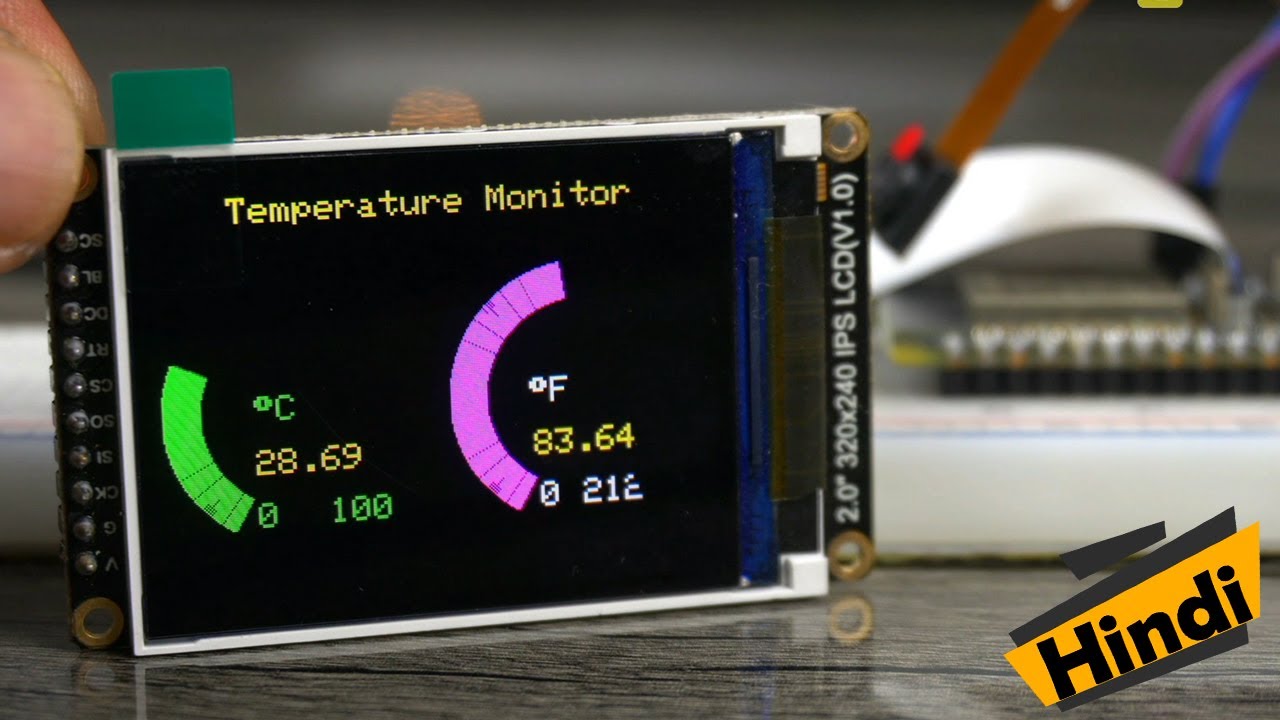 Temperature Monitor Using Esp32 And Mlx90614 Sensor In Hindi Urdu Youtube