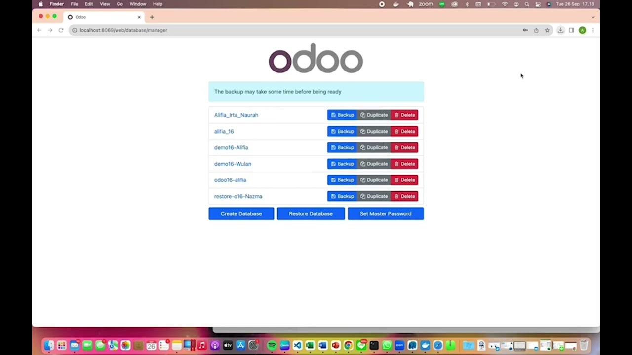 Tutorial Backup & Restore Database pada Odoo | Wulan Rahma Yanti | 2206089594 - YouTube