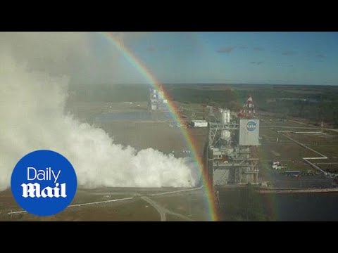 Stunning aerial views of multiple rainbows at NASA engine test - Daily ...