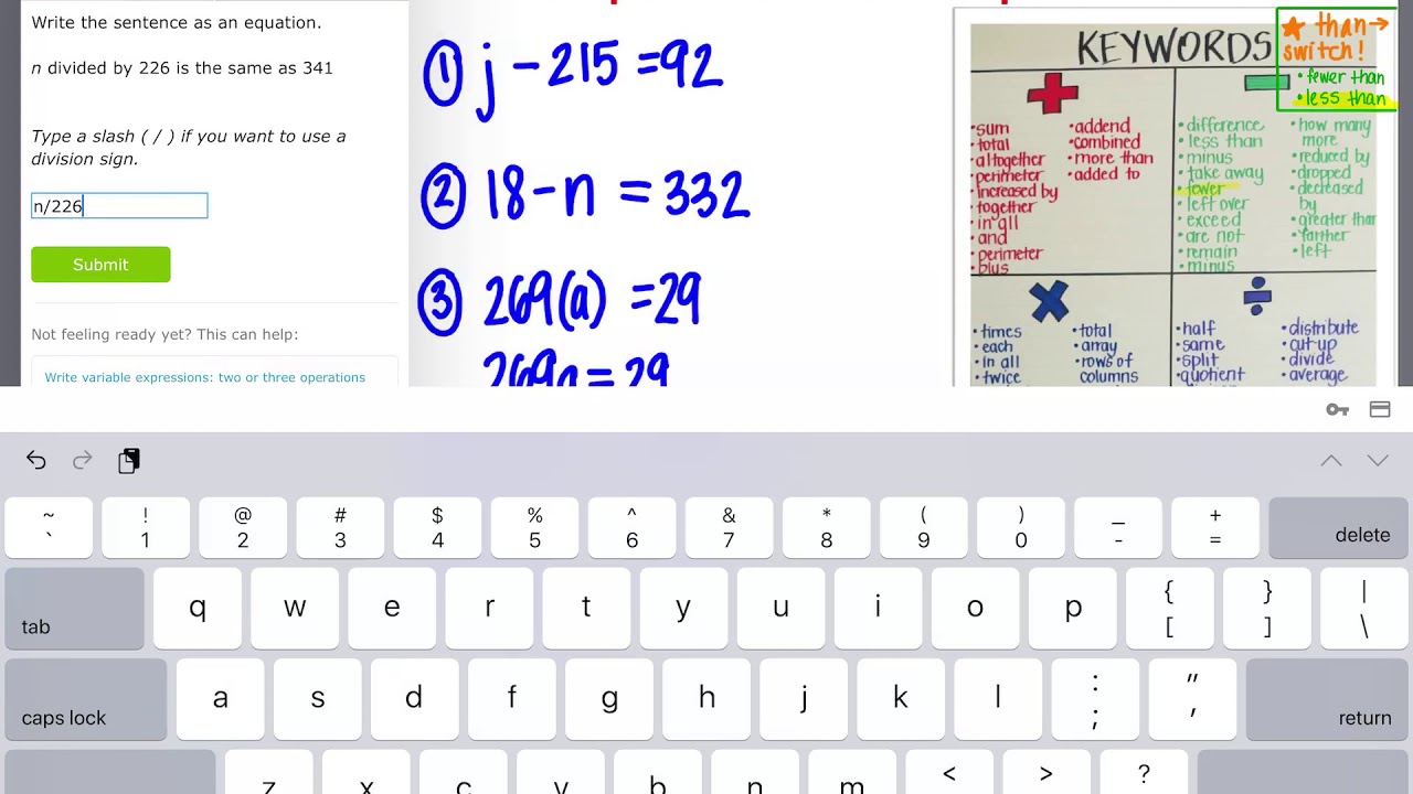 IXL S 2 Writing An Equation From Words YouTube IXL S 2 Writing An Equation From Words YouTube