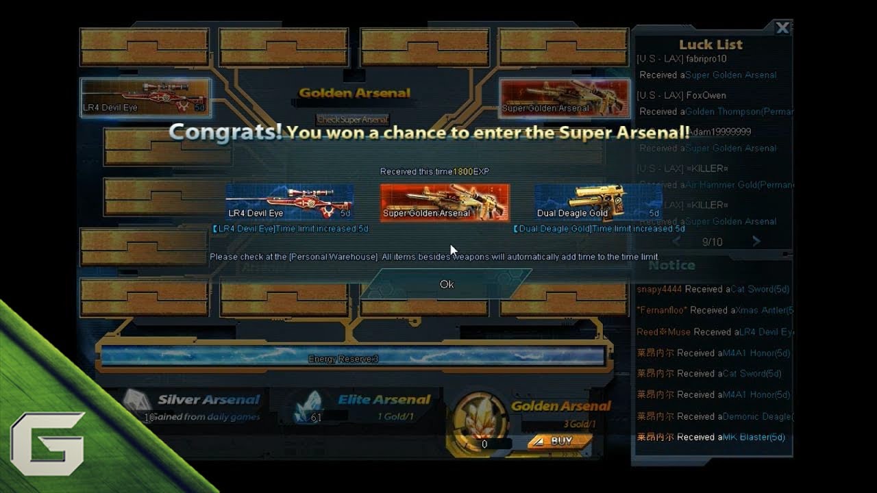 Global Strike °Super Golden Arsenal° #2 - YouTube