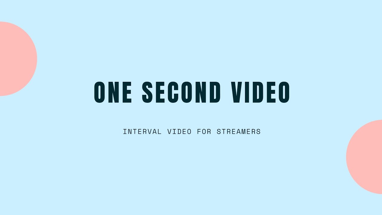One second video - YouTube