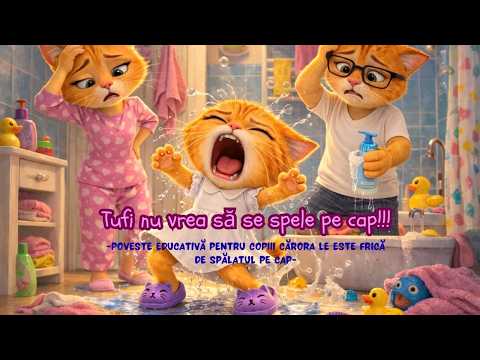 Tufi nu vrea să se spele pe cap 🐱 Poveste pentru copii de grădiniță